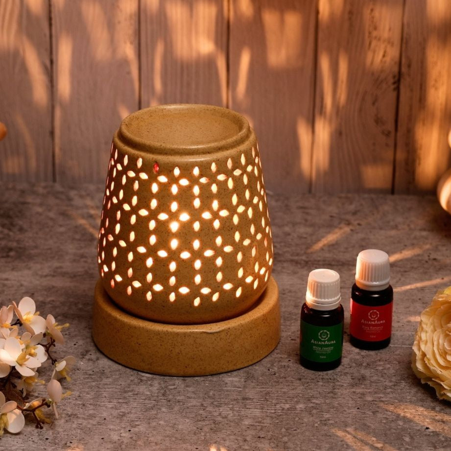 Tapered Cylindrical Shaped Electric Diffuser - Brown – Asian Aura