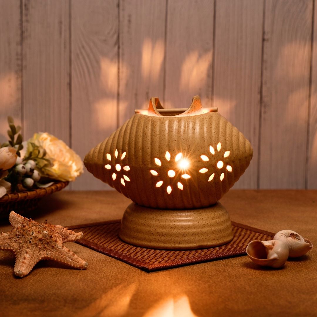 Shell Lantern Electric Diffuser - Brown – Asian Aura